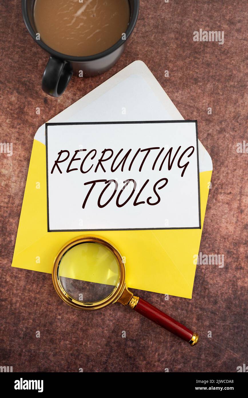 Conceptual display Recruiting Toolsgetting new talents to your company ...