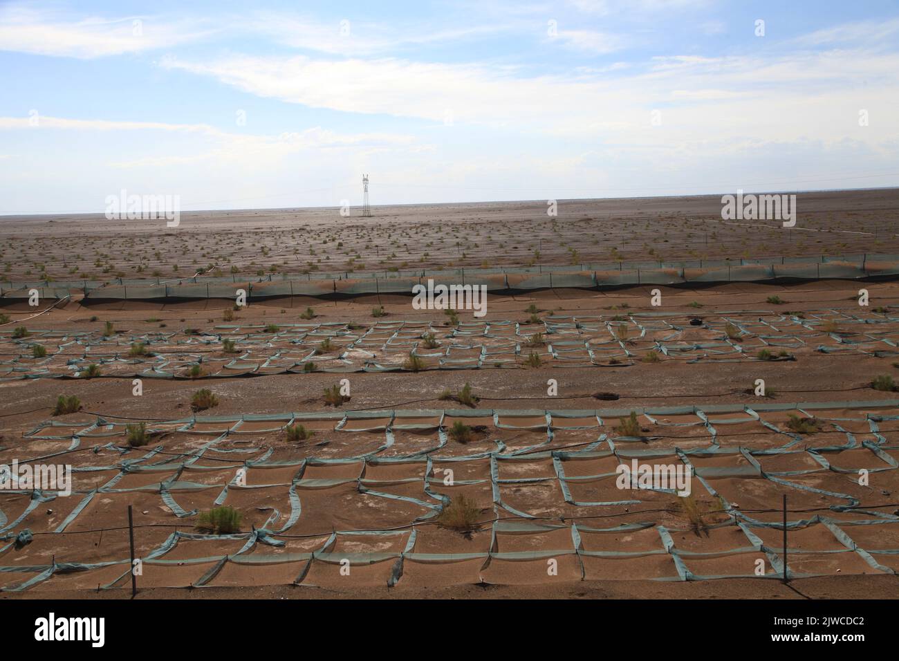 EJIN BANNER, CHINA - JULY 21, 2022 - Squares are used to break wind and ...