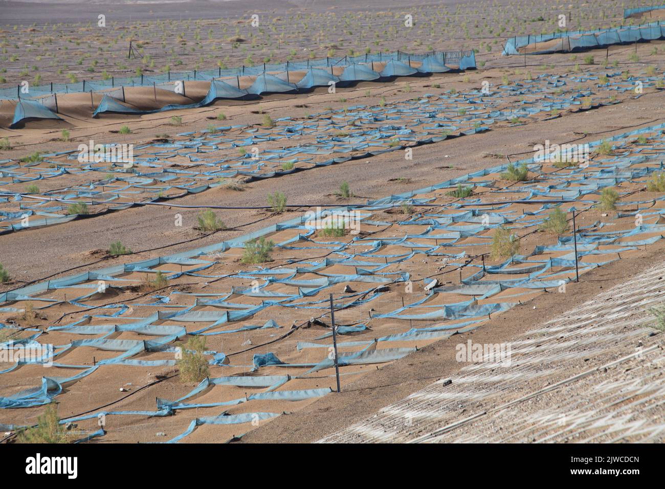EJIN BANNER, CHINA - JULY 21, 2022 - Squares are used to break wind and ...