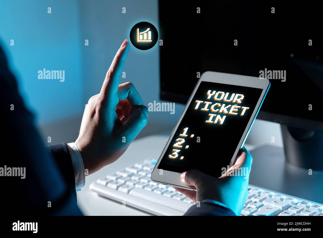 Hand writing sign Your Ticket In piece of paper that prove you paid for ...