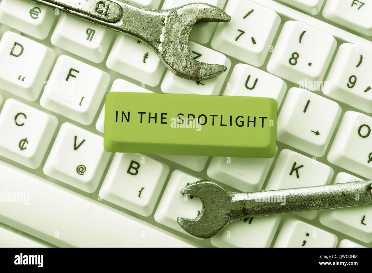 Text showing inspiration In The Spotlightwhen crowd concentrating with ...