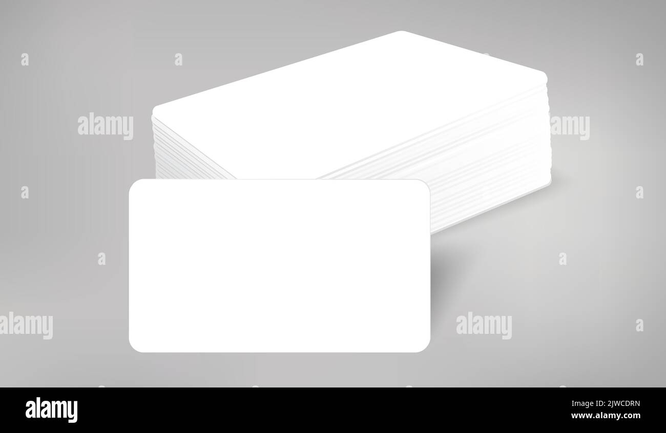 Business Card Stack White Blank Mockup Brand Identity Corporate ...