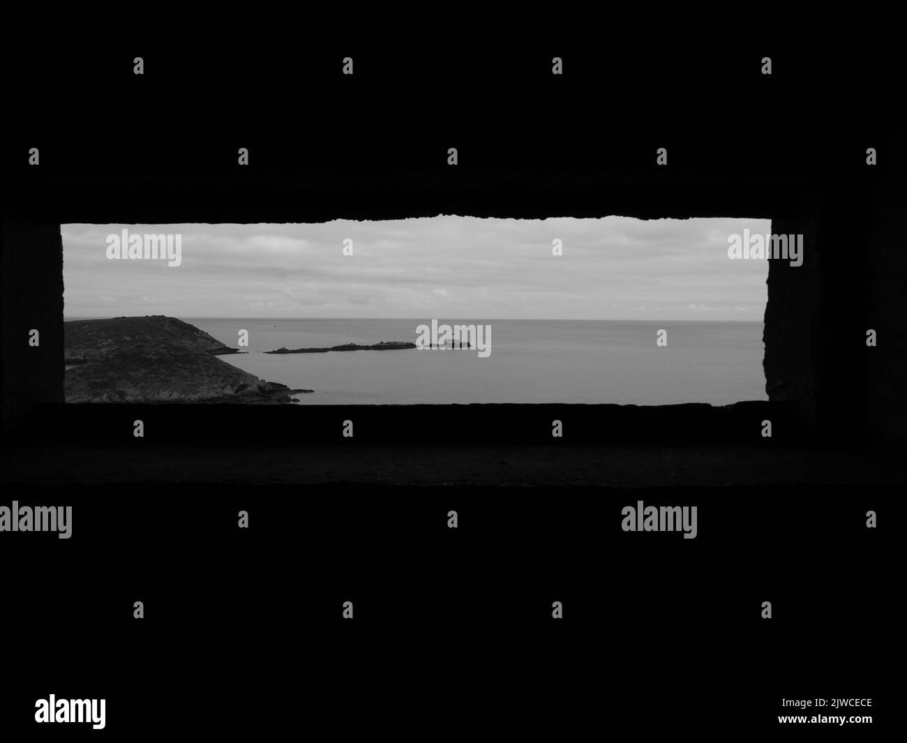 The Old bunker view in Brittany Stock Photo - Alamy