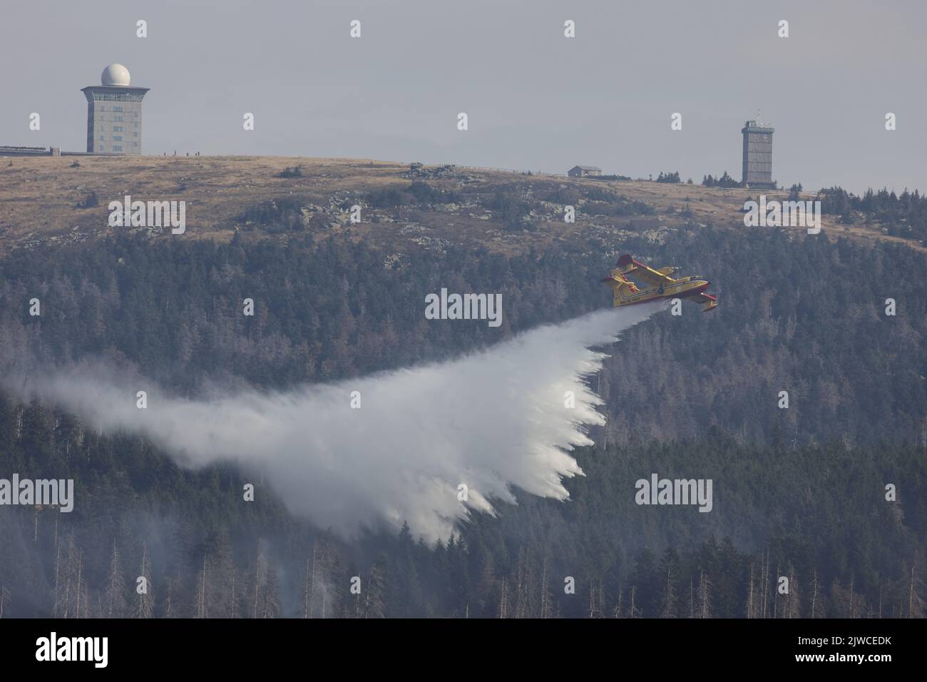 Schierke, Germany. 05th Sep, 2022. Firefighting aircraft of the Italian ...