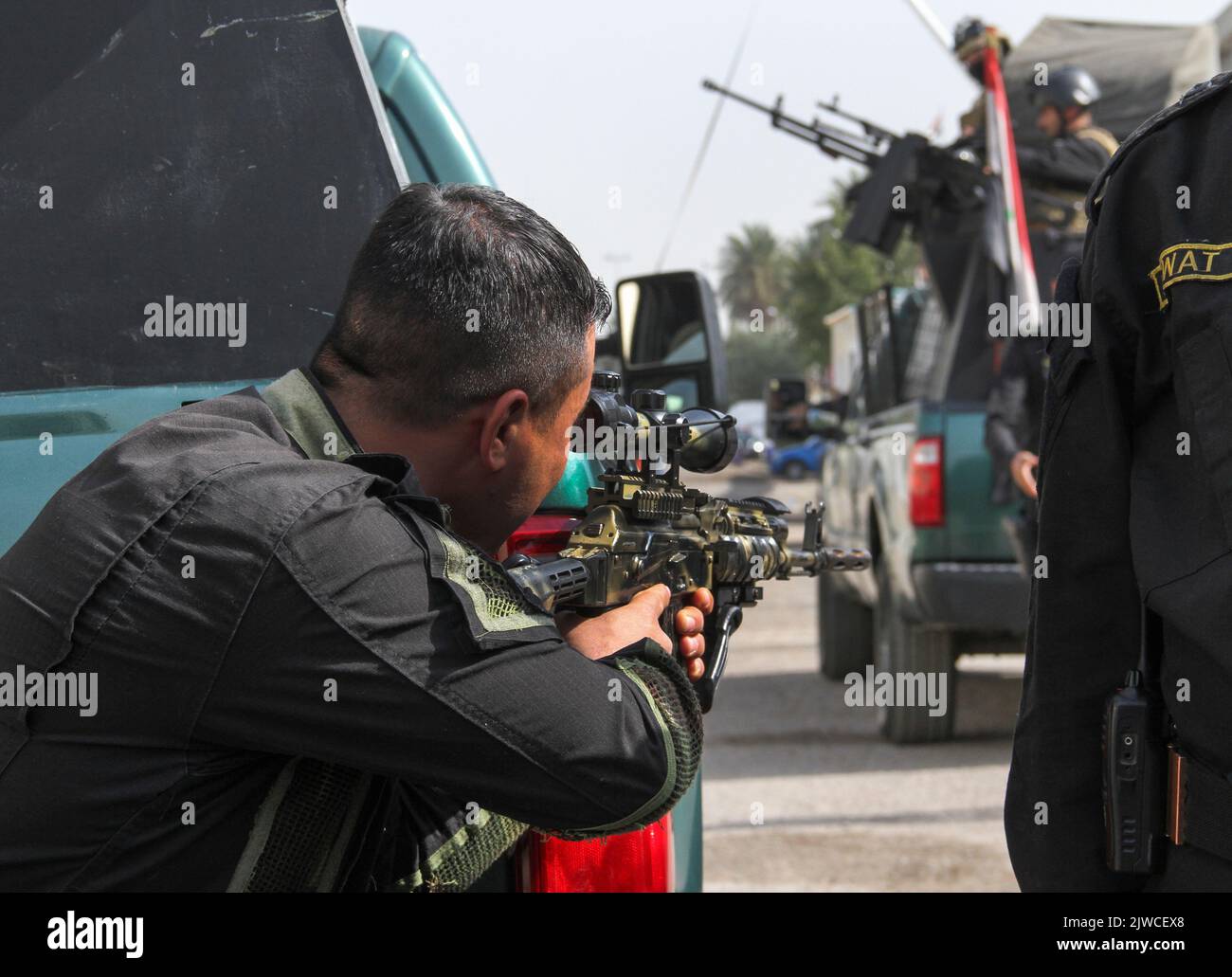 Iraqi, Baghdad, police SWAT Team Stock Photo - Alamy