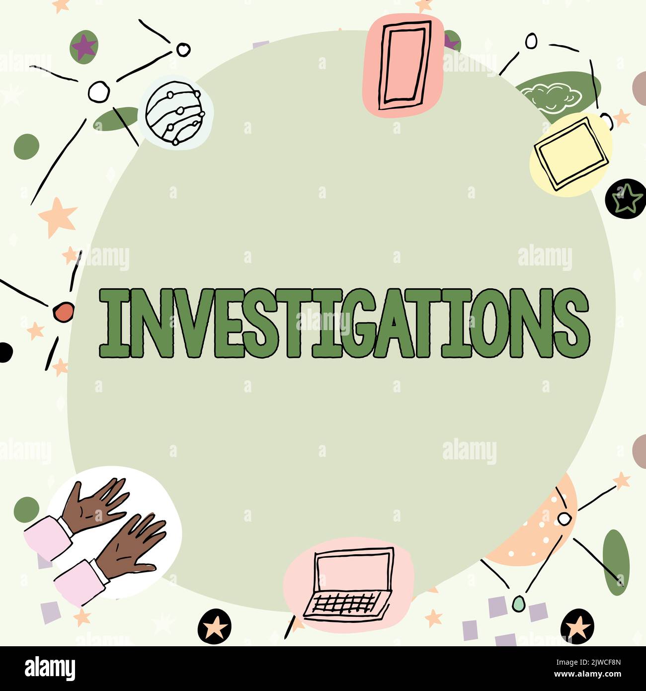 Hand writing sign InvestigationsThe formal action or systematic ... Hand writing sign InvestigationsThe formal action or systematic ...