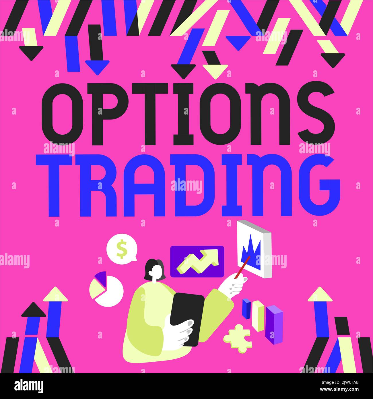 Conceptual display Options TradingDifferent options to make goods or ...