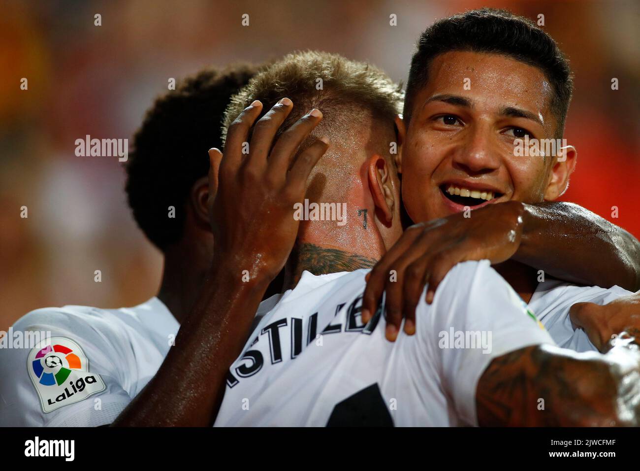 Samuel Dias Lino and Samu Castillejo of Valencia CF Stock Photo - Alamy