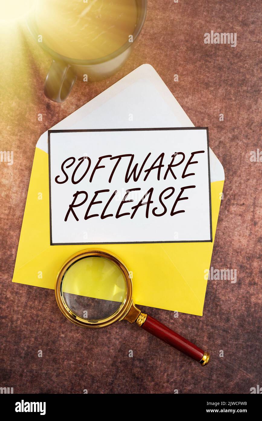 Conceptual caption Software Releasesum of stages of development and ...