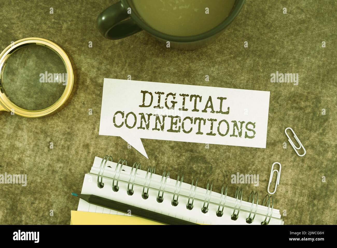 Text caption presenting Digital Connections. Internet Concept Powerful ...