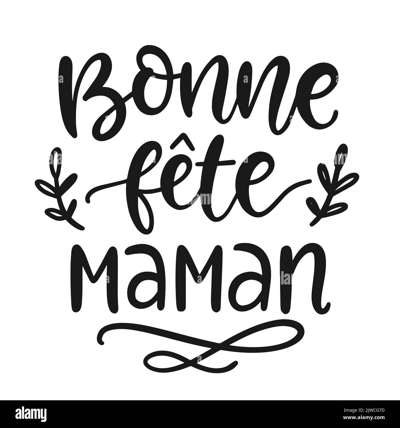 Mom hand written modern calligraphy Stock Vector Image & Art - Alamy