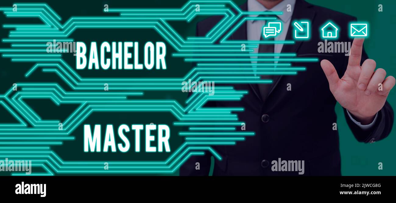 Text caption presenting Bachelor MasterAn advanced degree completed ...