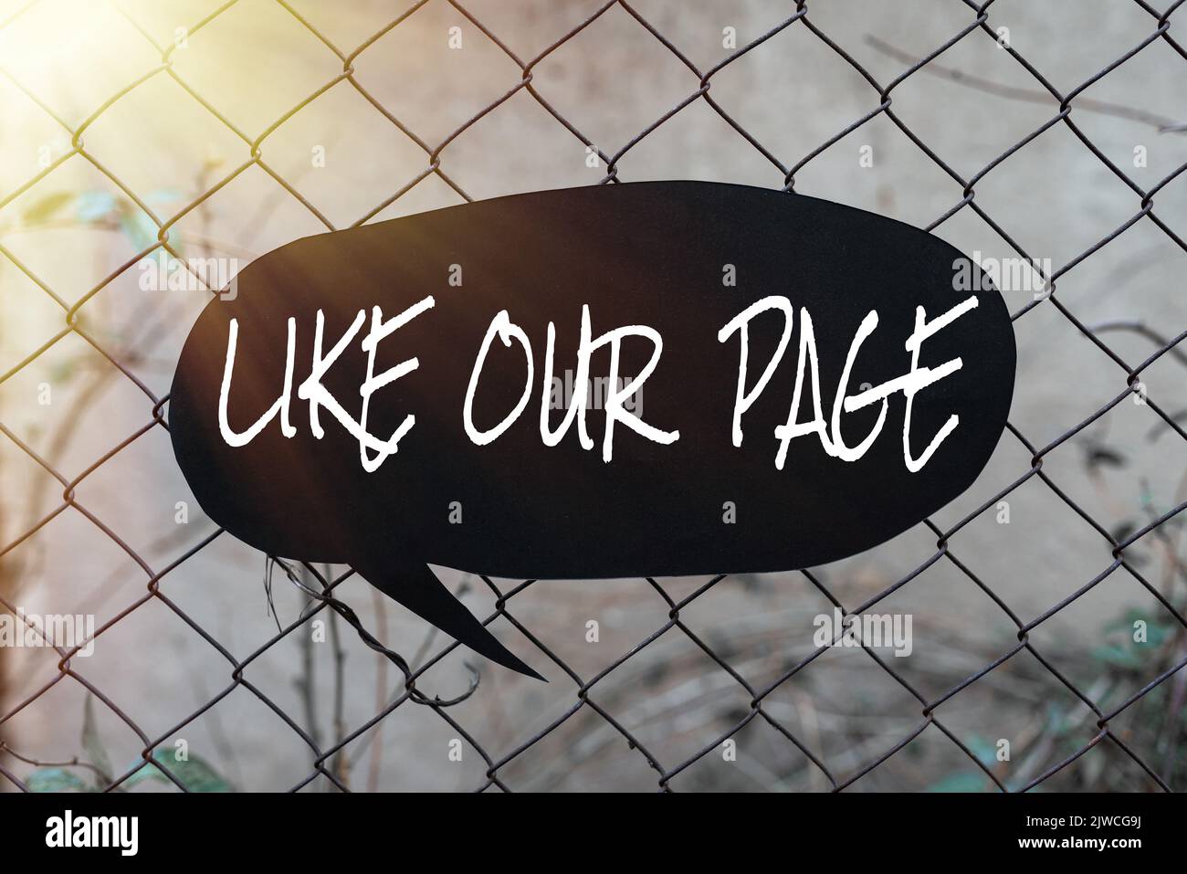 Inspiration showing sign Like Our Page. Word Written on Follow us on ...