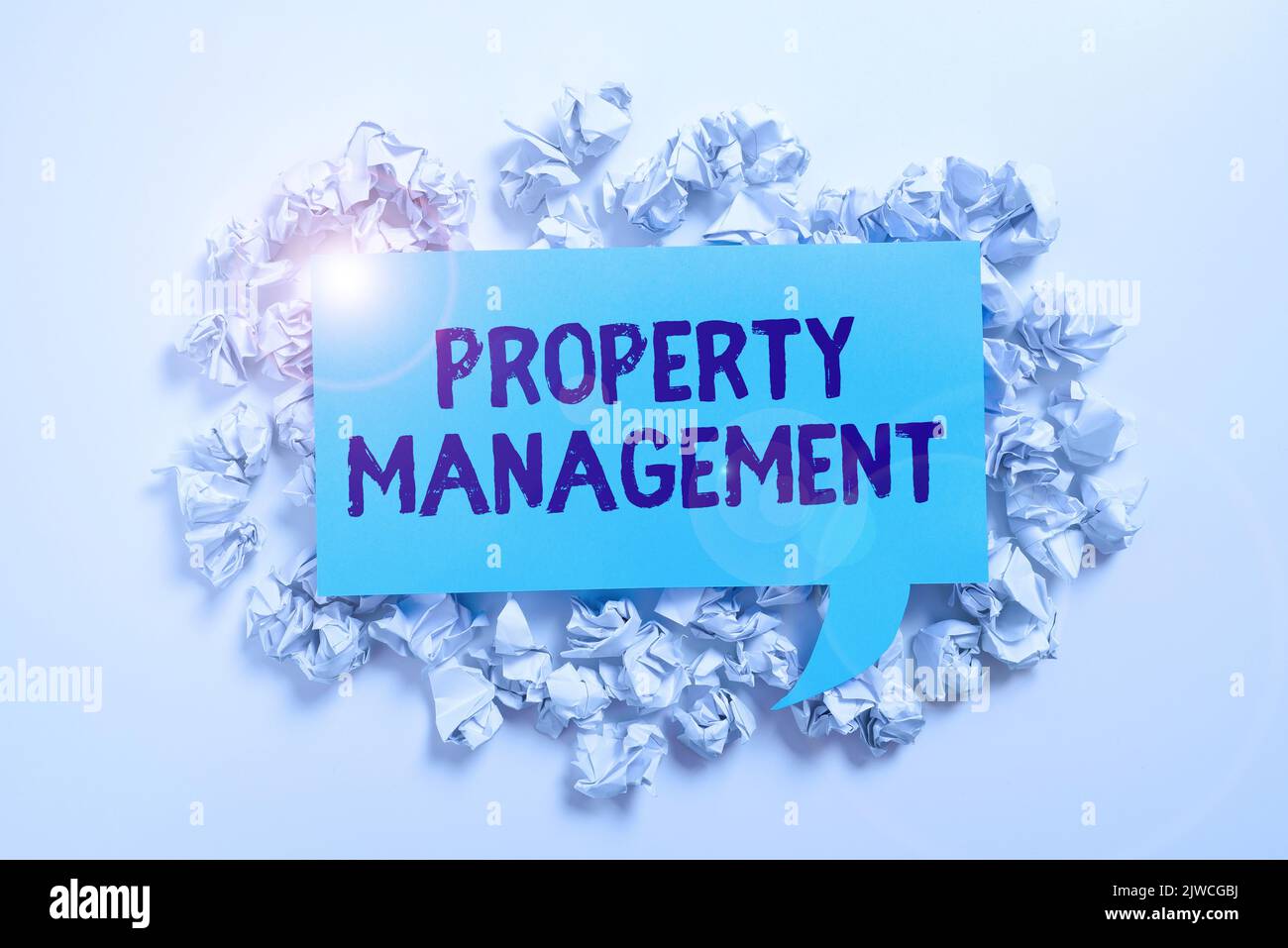 Sign displaying Property Management. Business showcase Overseeing of ...