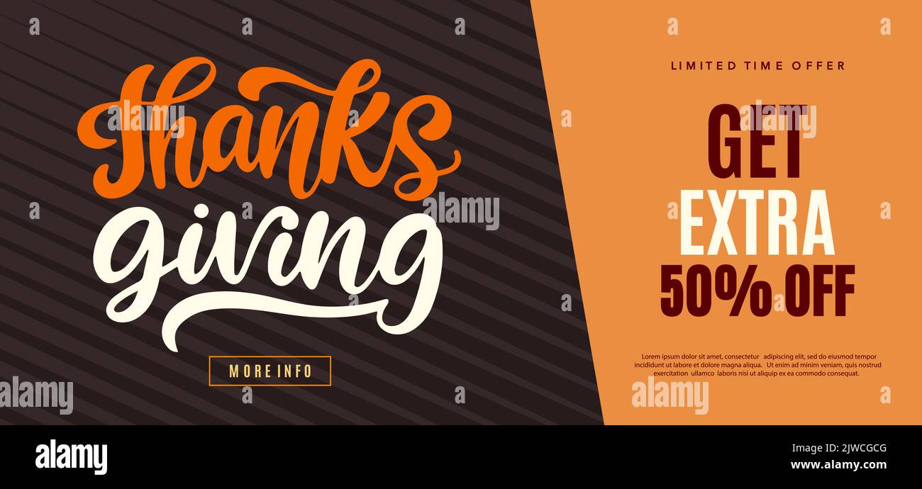 Thanksgiving Day Sale Banner Template Stock Vector Image & Art - Alamy