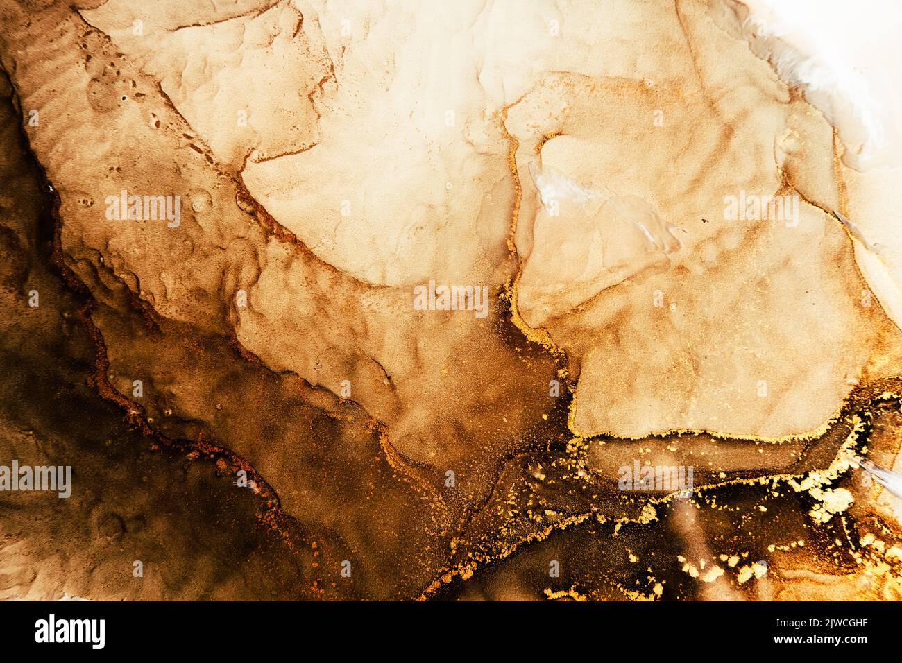 marble texture ink water brown golden beige rock Stock Photo - Alamy