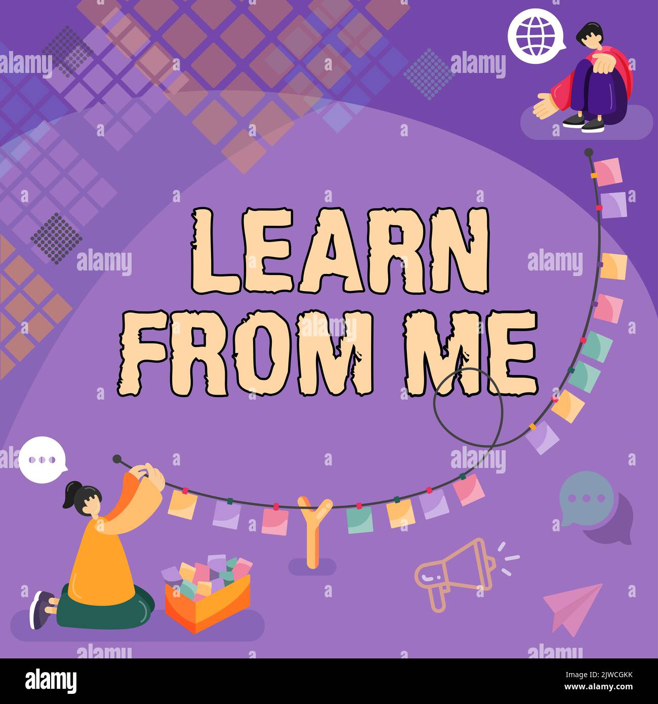 Inspiration showing sign Learn From Me. Business concept Follow my lead ...