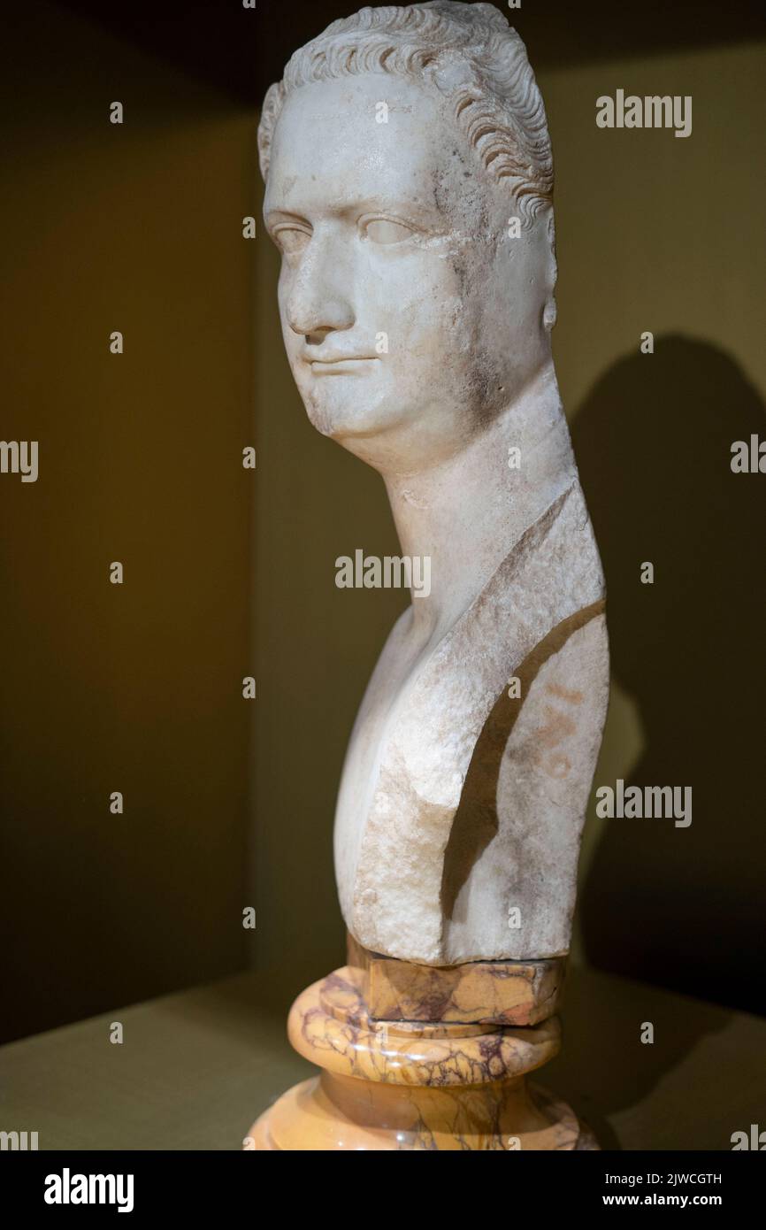 Rome, Italy - Capitoline Museums, Portrait of Emperor Domitian Stock ...