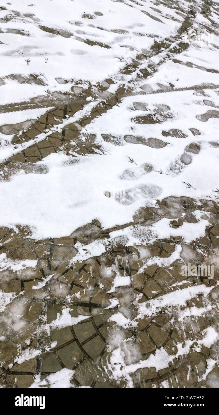 The Architecture backgrounds and objects. Winter. Snow. View from above ...
