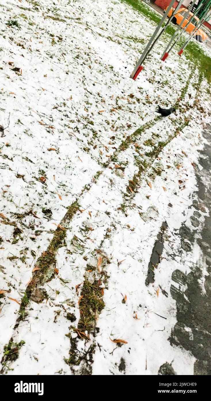 The Architecture backgrounds and objects. Winter. Snow. View from above ...
