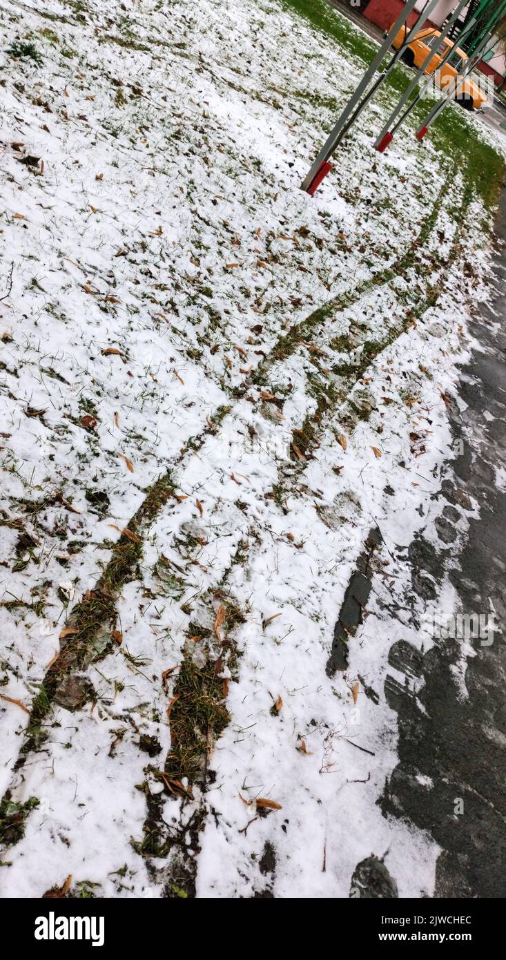 The Architecture backgrounds and objects. Winter. Snow. View from above ...