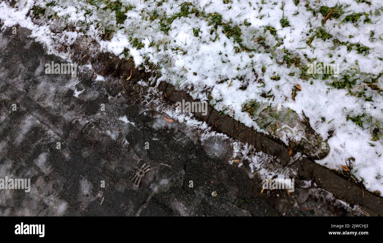 The Architecture backgrounds and objects. Winter. Snow. View from above ...