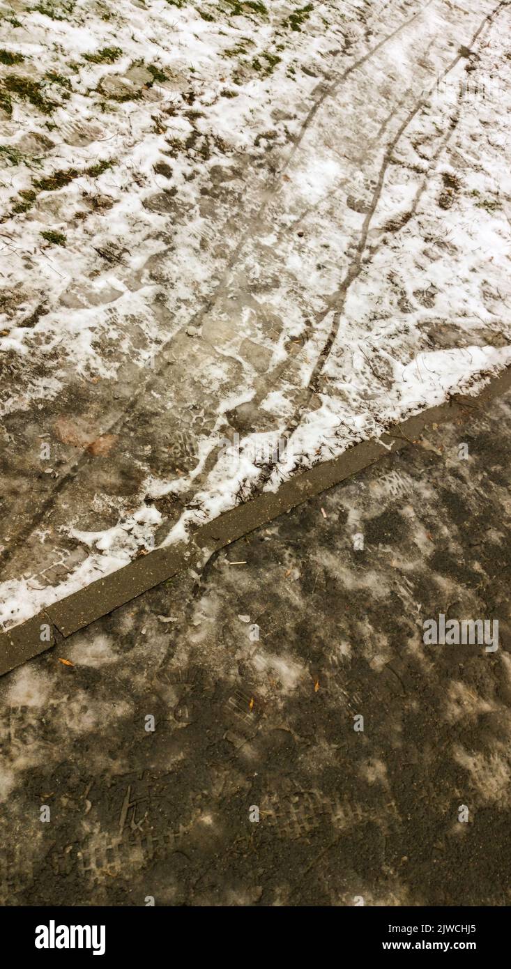 The Architecture backgrounds and objects. Winter. Snow. View from above ...