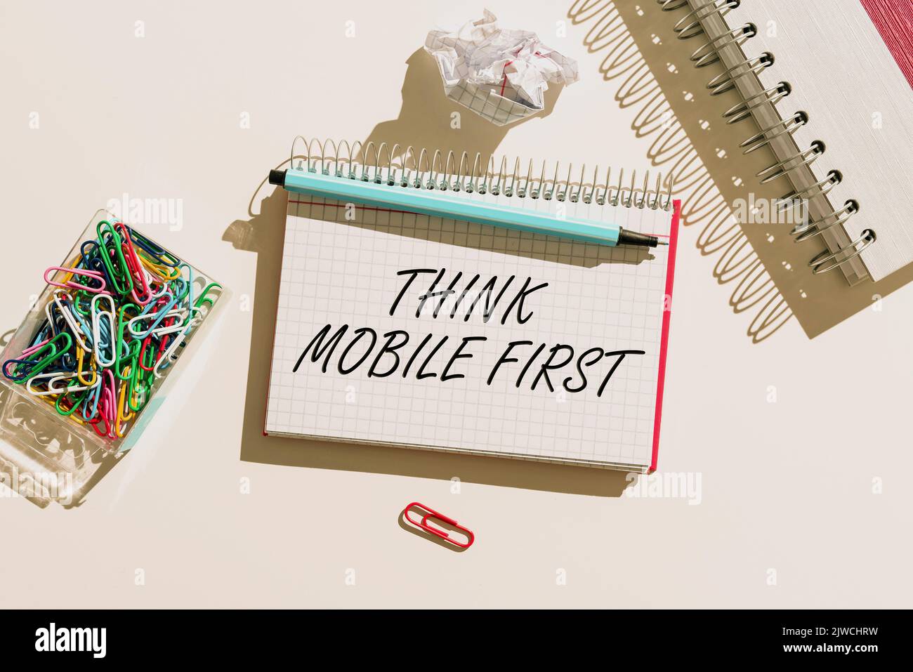 Text showing inspiration Think Mobile FirstEasy Handheld Device ...