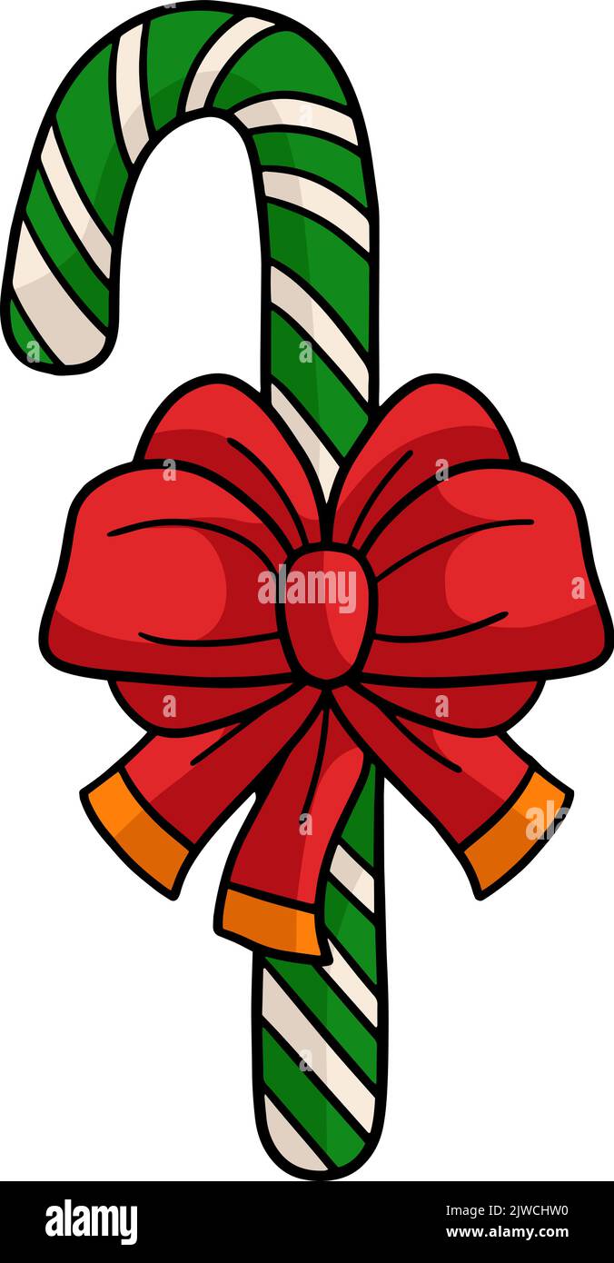 Christmas Candy Cane Cartoon Colored Clipart Stock Vector Image & Art ...