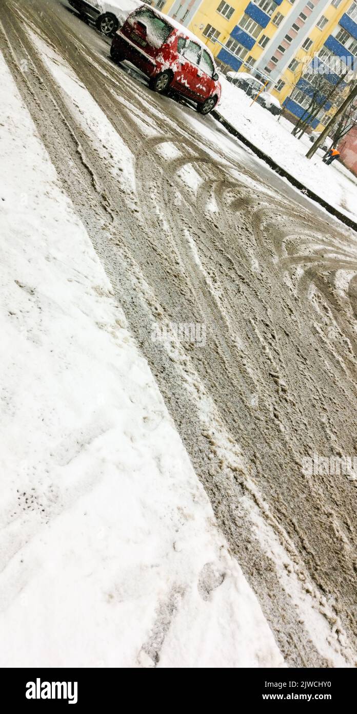 The Architecture backgrounds and objects. Winter. Snow. View from above ...