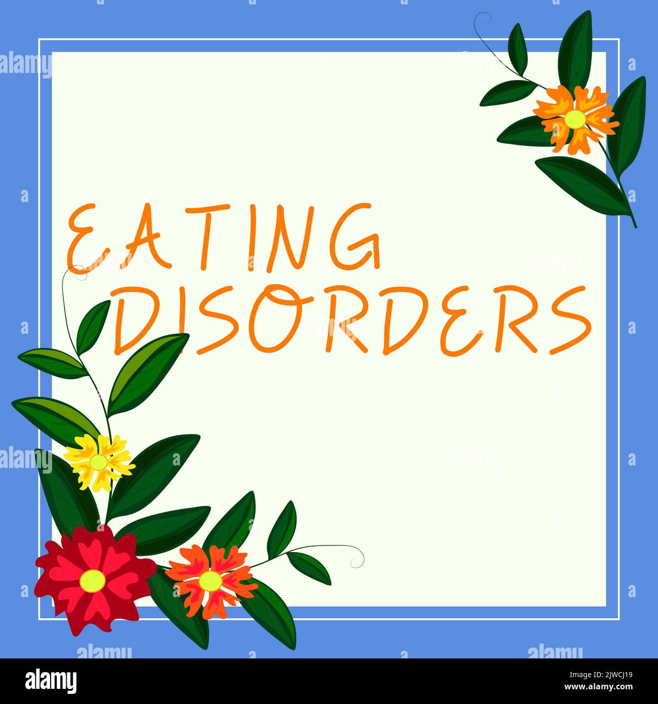 Sign displaying Eating Disordersany of a range of psychological ...