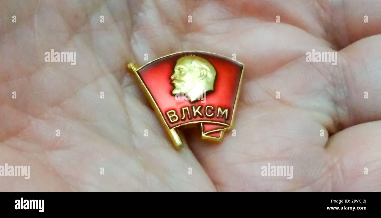 Badge with Vladimir Ilyich Lenin Stock Photo - Alamy