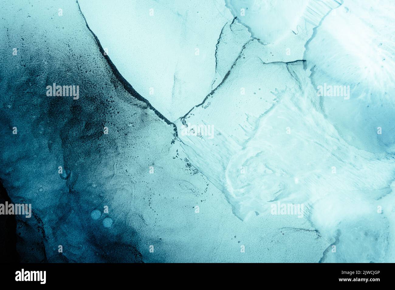 blue acrylic ink marble texture fractured ice Stock Photo - Alamy
