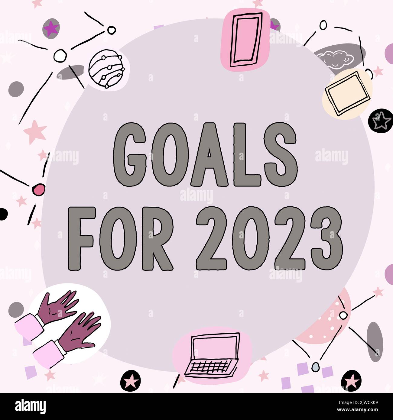 Text caption presenting Goals For 2023The following things you want to ...