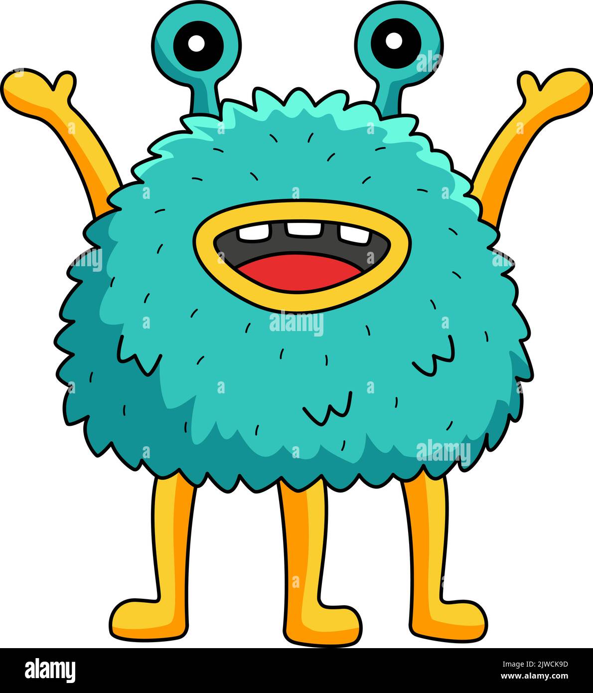 Talking Monster Cartoon Colored Clipart Stock Vector Image & Art - Alamy