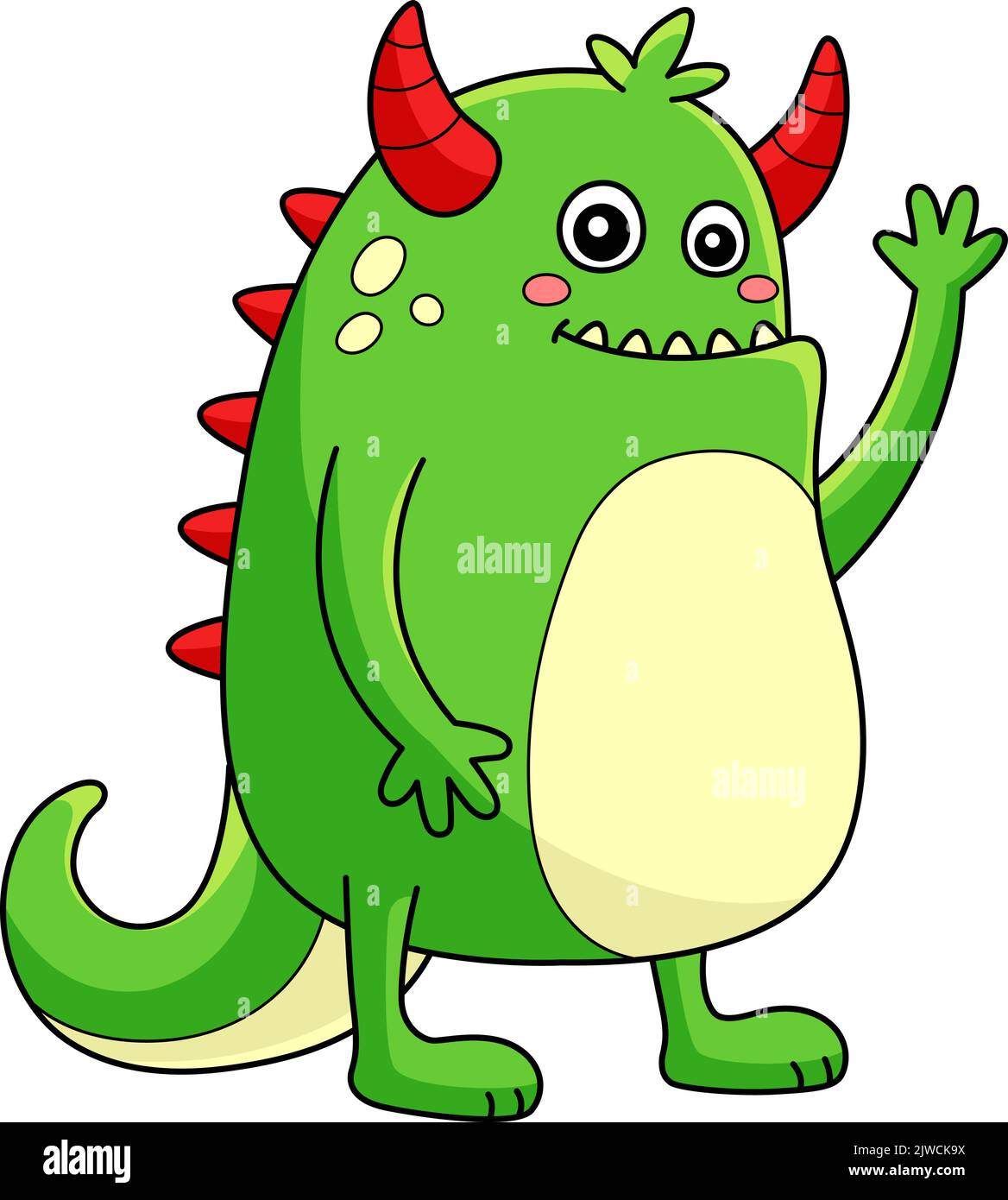 Scary Monster Cartoon Colored Clipart Illustration Stock Vector Image ...