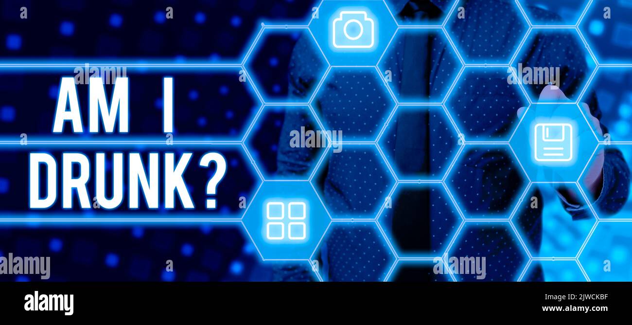 Handwriting text Am I Drunk. Business concept Doubtful if my alcohol levels are high addiction ...