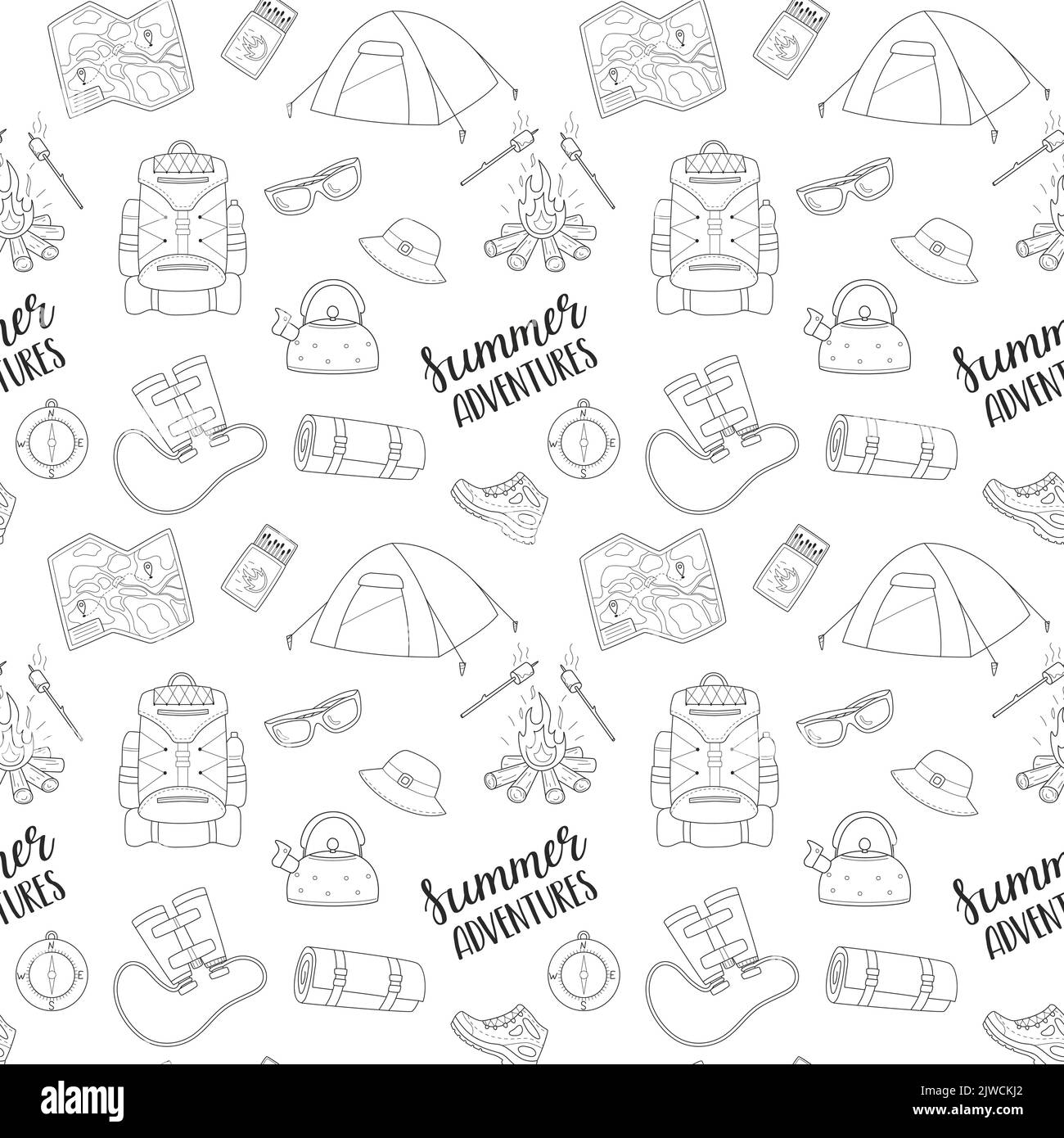 Panama hat summer picnic Stock Vector Images - Alamy