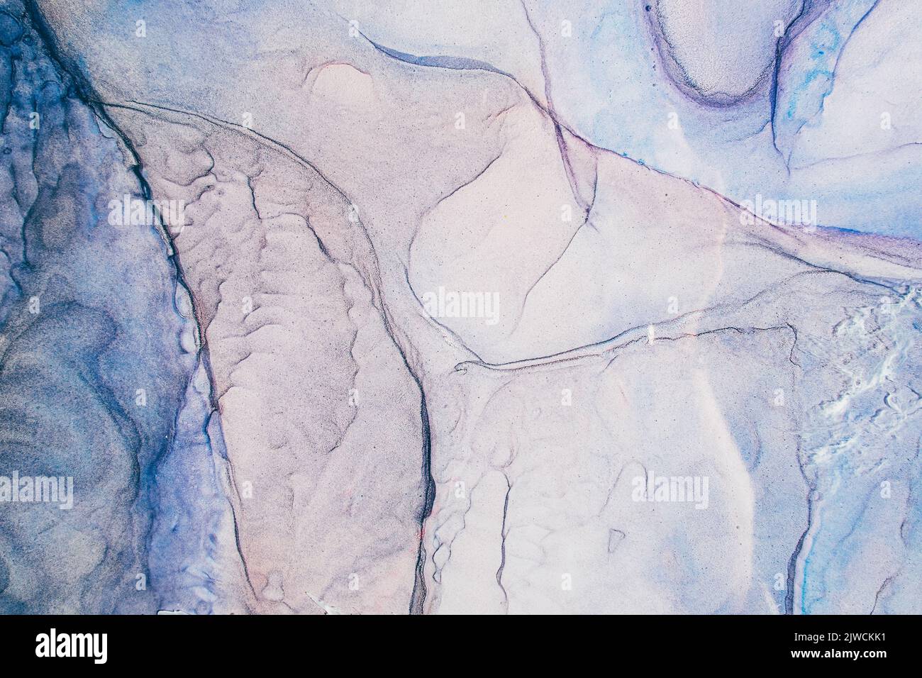 acrylic ink water marble texture blue purple stone Stock Photo - Alamy