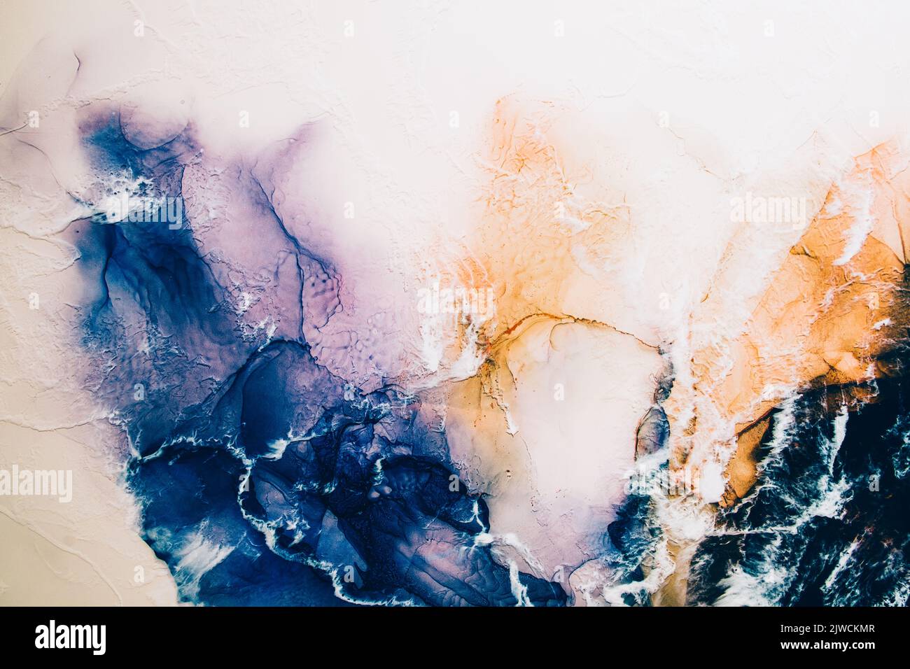 marble texture alcohol ink water white blue rock Stock Photo - Alamy