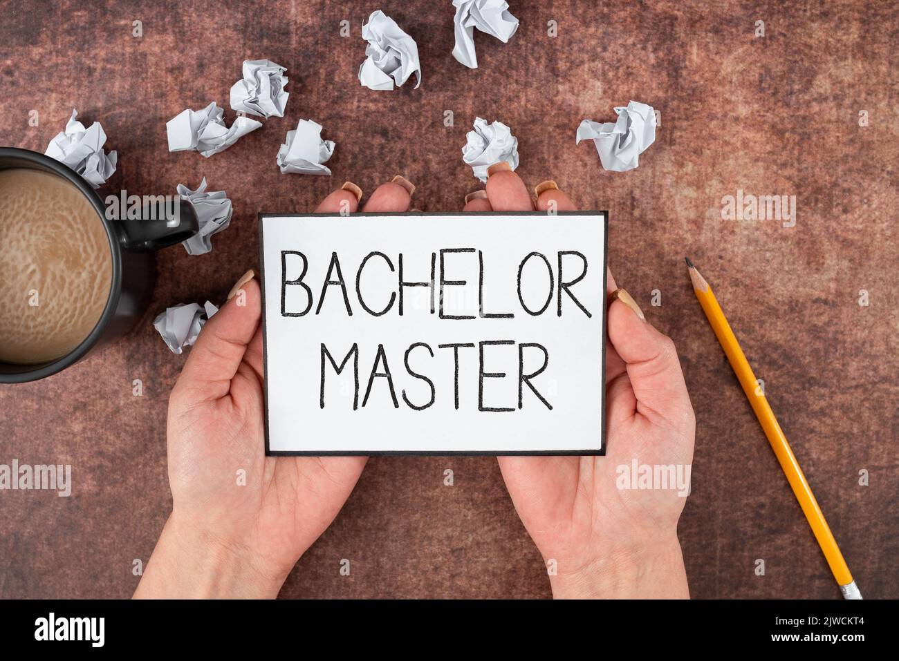 Handwriting text Bachelor MasterAn advanced degree completed after ...