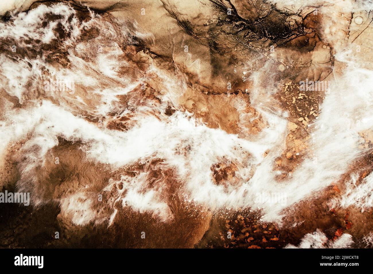 marble texture art background ink water brown Stock Photo - Alamy