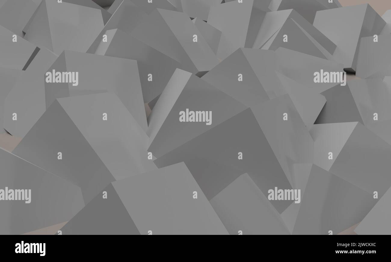 Wallpaper. Gray abstract polyhedra. 3d texture. Background Stock Photo ...