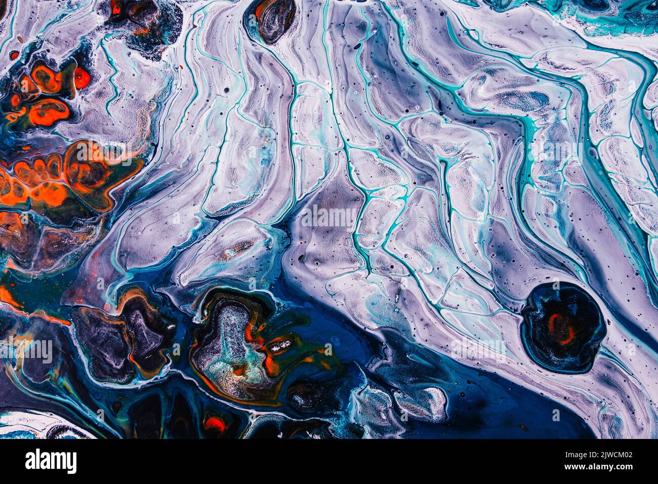 colorful alcohol ink water marble texture pearl Stock Photo - Alamy