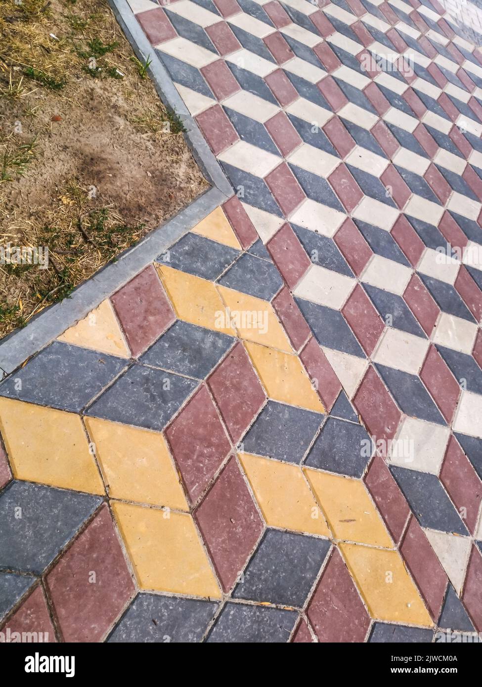 The Architecture backgrounds and objects. Sidewalk. Rain. View from ...