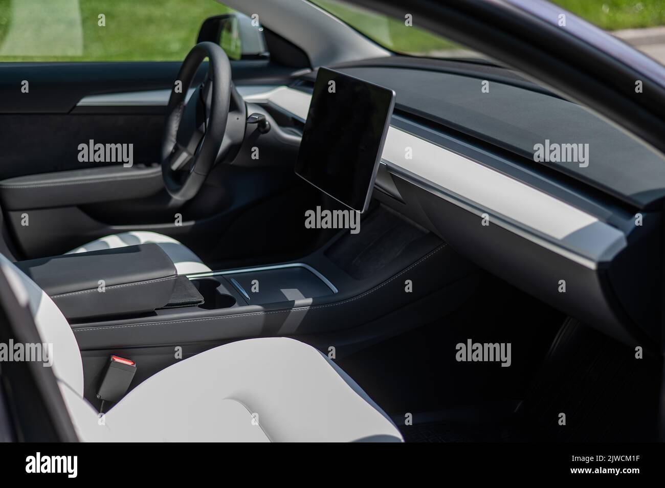 Driver interior electric truck hi-res stock photography and images - Alamy