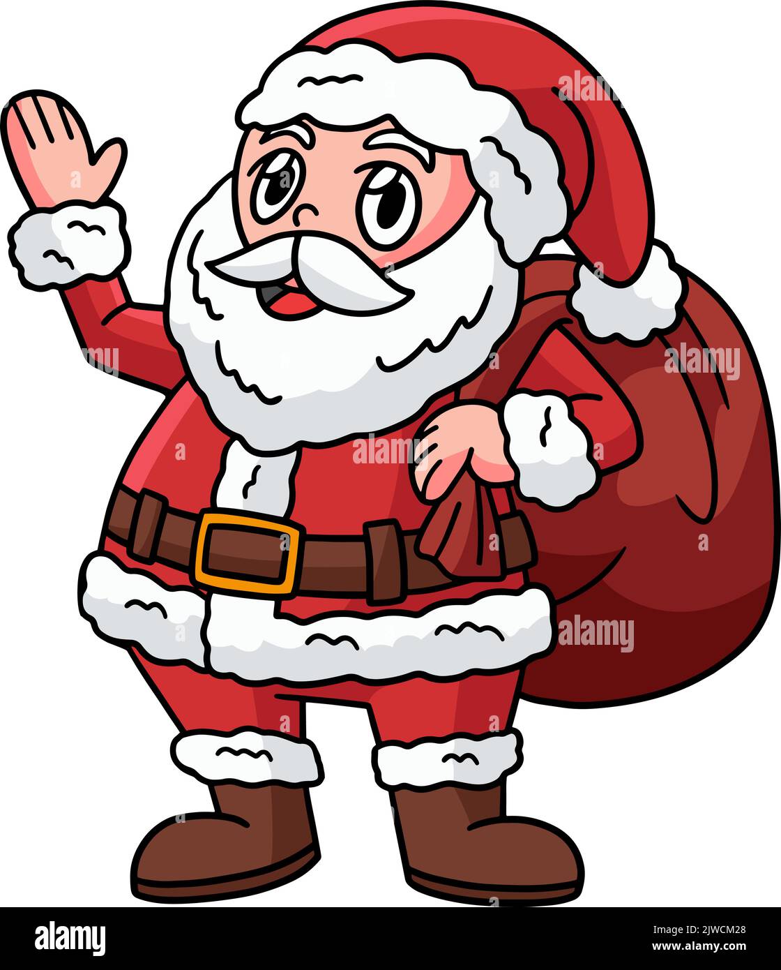 Santa Claus Cartoon Colored Clipart Illustration Stock Vector Image ...