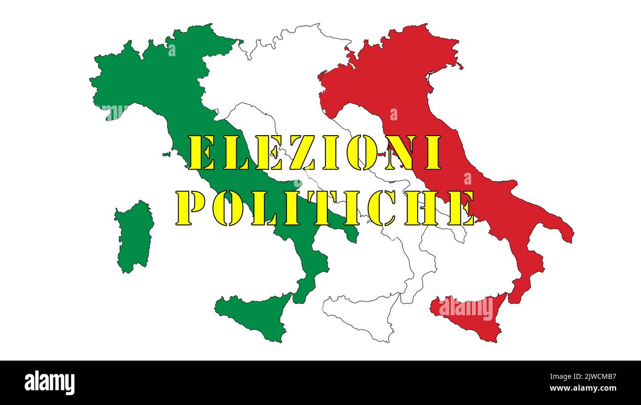 Italy: ribbon with the colors of the flag, graphic illustration with ...