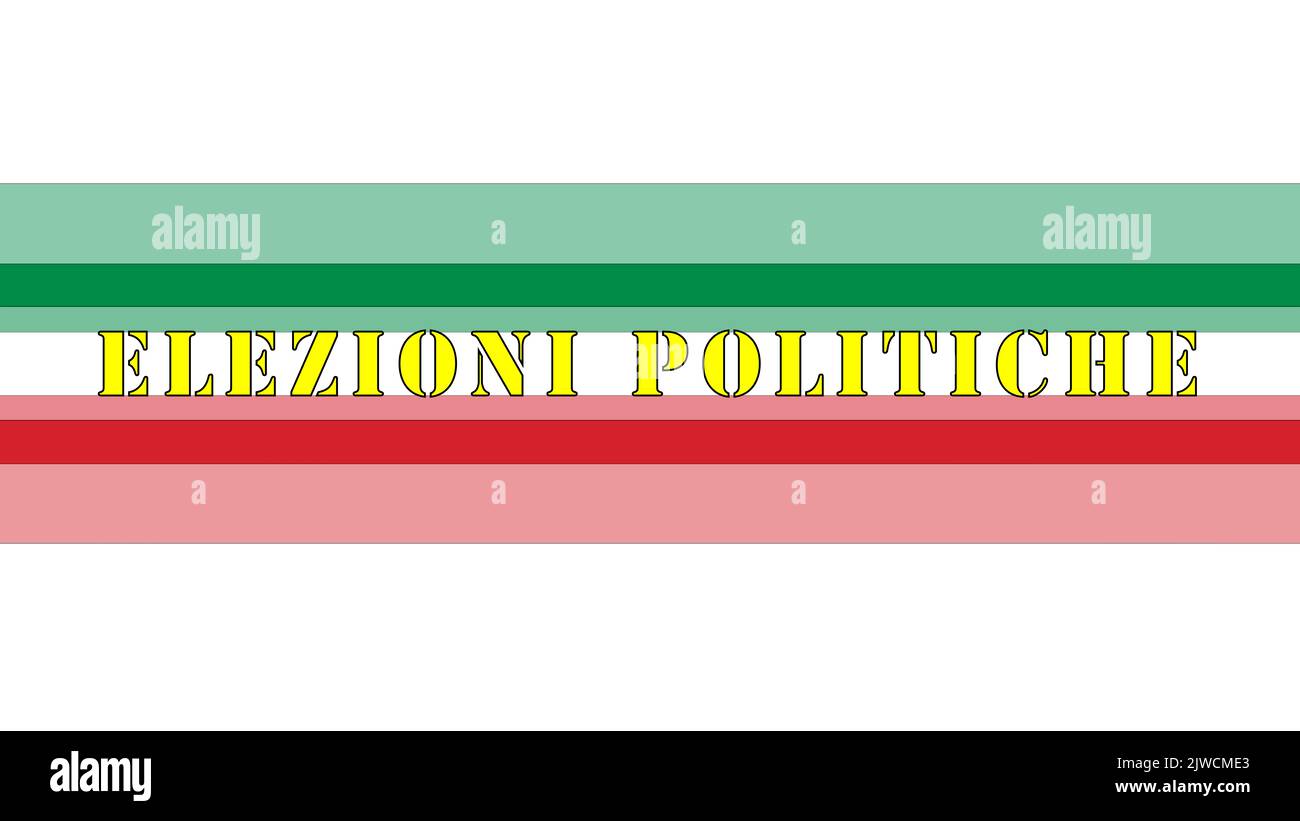 Italy: ribbon with the colors of the flag, graphic illustration with ...