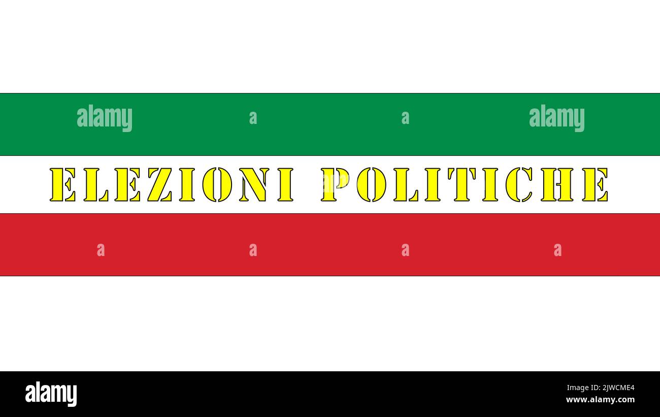 Italy: ribbon with the colors of the flag, graphic illustration with ...